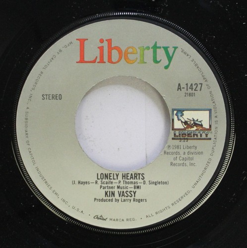 Country 45 Kin Vassy - Lonely Hearts / Sneakin' Around On Liberty | eBay