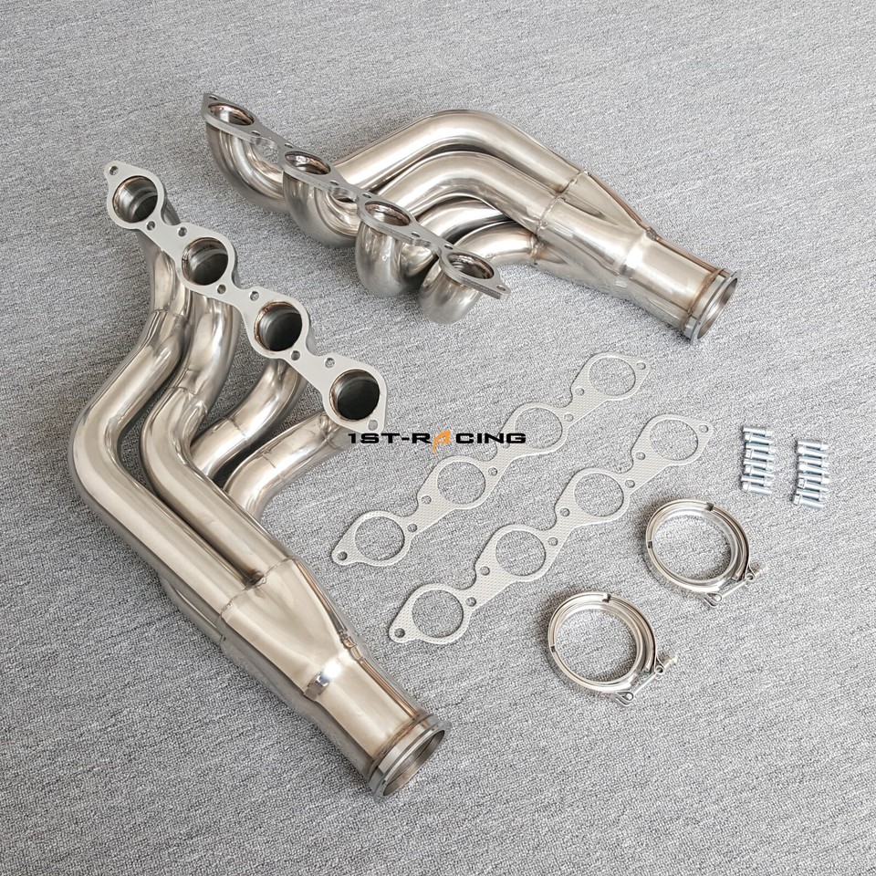 3.5" V band Exhaust Headers for Chevy BBC Big Block 396/427/454/507/572 ...