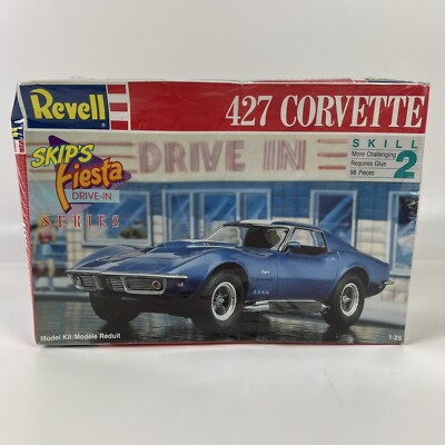 Revell 427 CORVETTE Skip's Fiesta Drive-In Series BLUE SEALED MODEL KIT ...
