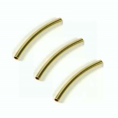 20pcs 1.5x20mm 14K GOLD FILLED Elbow curved moon Liquid Tube Bead ...