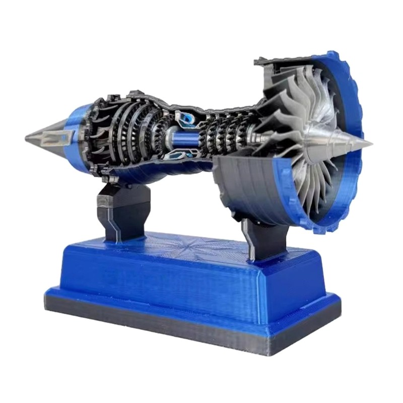 3D Printed TR900 Turbofan Engine Model with Simulated Rotation Feature ...