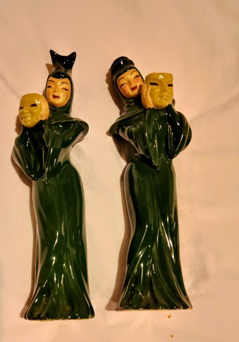 Ceramic Arts Studio Comedy And Tragedy Figurines Vintage | eBay