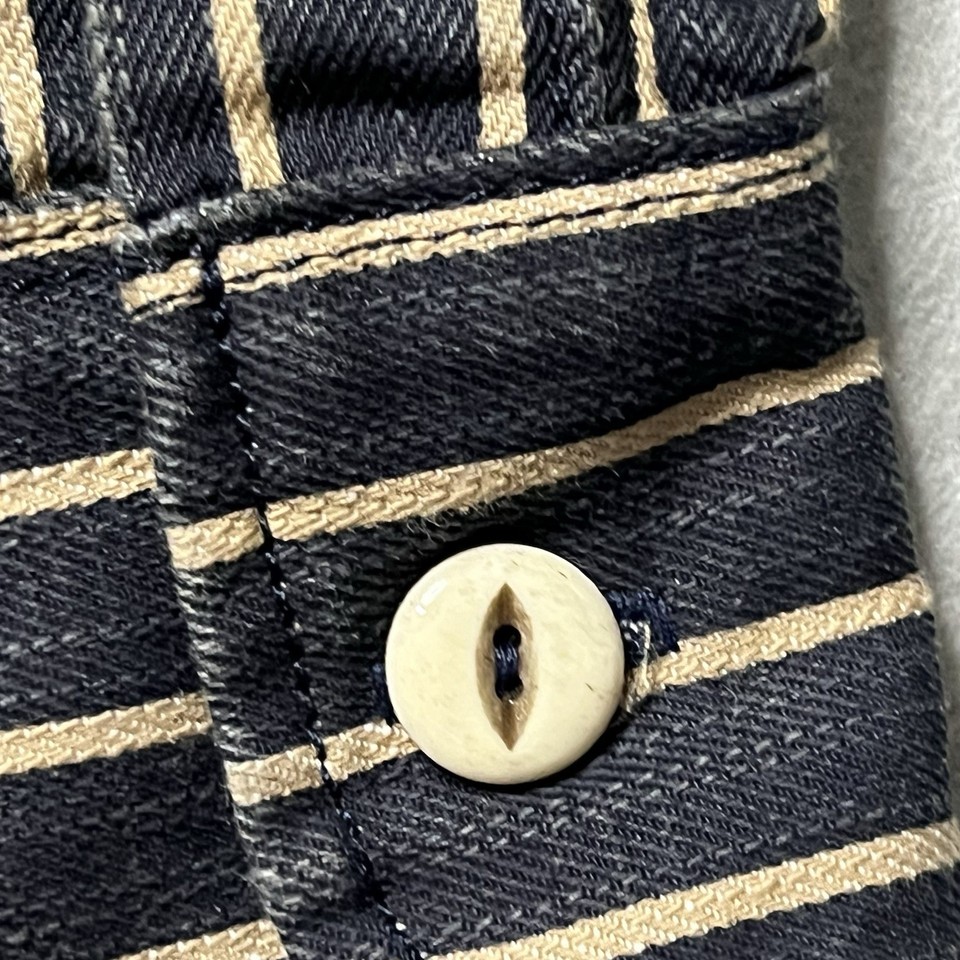 Freenote Ranch Wear Rancho Navy Stripe The Slanted Pocket Western Made ...