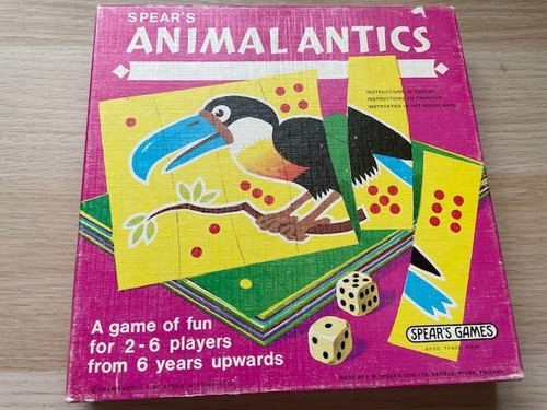 SPEAR'S ANIMAL ANTICS GAME 1978 - NEW WITH AGING TO BOX. SPEAR'S GAMES ...