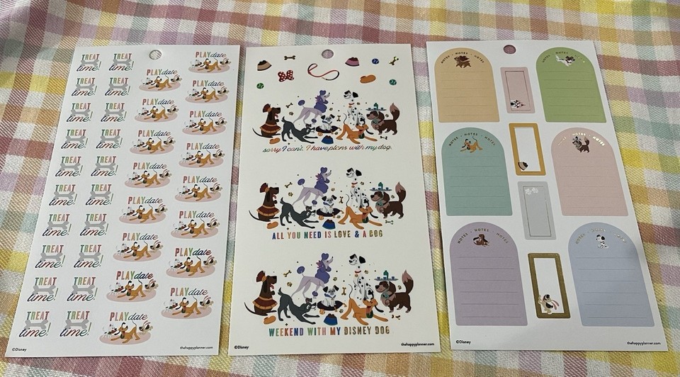 Happy Planner Disney Dogs 6 Sticker Sheets | eBay