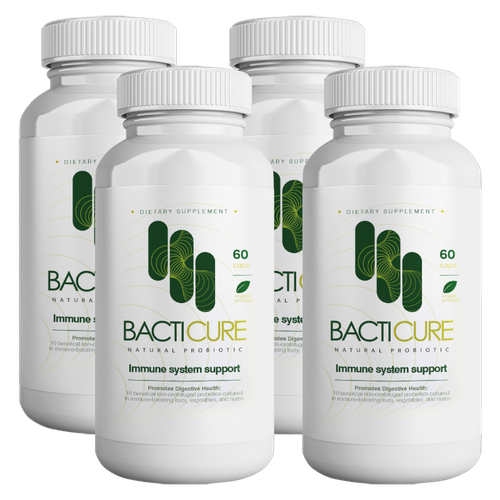 4 BACTICURE PROBIOTIC NATURAL,8 BILLION CFUs, ULTRA STRENGHT,ULTIMATE ...