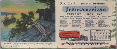 Transamerican Freight Lines - 1949 - Advertising Ink Blotter - Bear ...