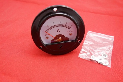 DC 0-10A Round Analog Ammeter Panel Current Dia. 66.4mm 10A DH52 direct ...