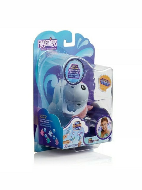 WowWee Fingerlings Baby Narwhal Nori - Light up Horn Interactive Toy ...