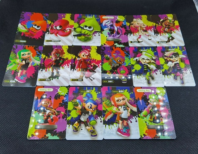 17 pcs/set PVC NFC Tag Game Cards Splatoon 2 and 3 Octoling Octopus For ...