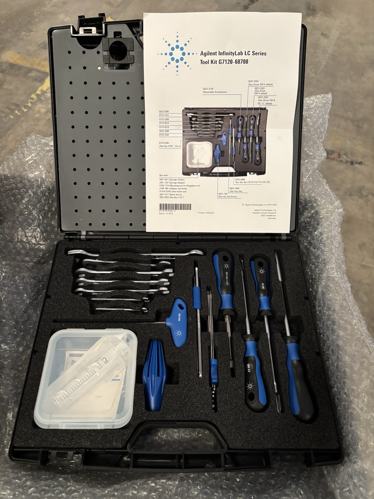 Agilent InfinityLab System Tool Kit G7120-68708 HPLC Tool Box