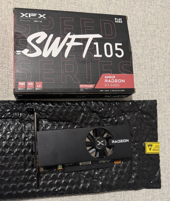 XFX Speedster SWFT 105 AMD Radeon RX 6400 Gaming 4GB GDDR6 Graphics ...
