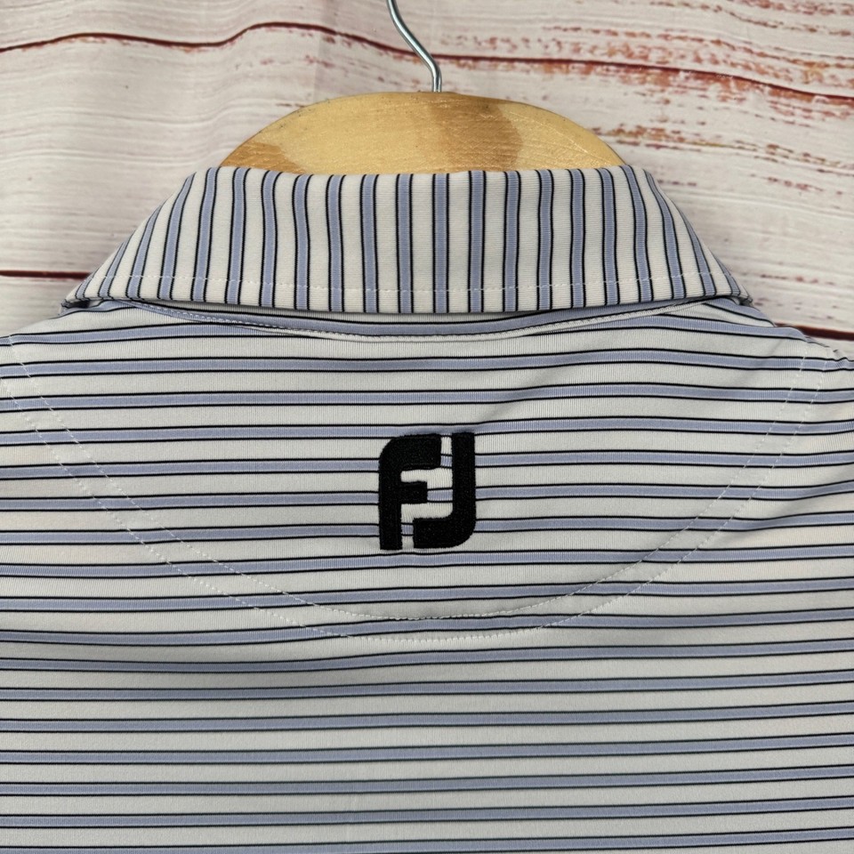 Footjoy Golf Polo Shirt Mens Small Striped Short Sleeve Performance ...