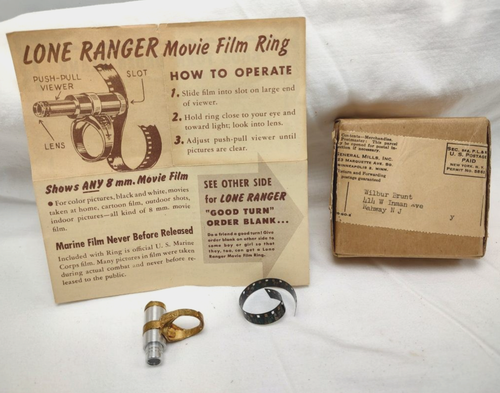 1949 Lone Ranger Movie Film Premium Ring w/ Mailer Paper & Film | eBay