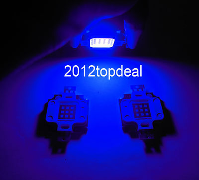 2pcs 10W 465nm-470nm Blue LED 9-12VDC F Aquarium light high power led ...