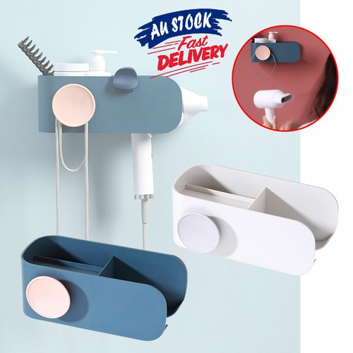 Rack Comb Holder Punch free Organizer Hair Dryer Bathroom Set Wall ...