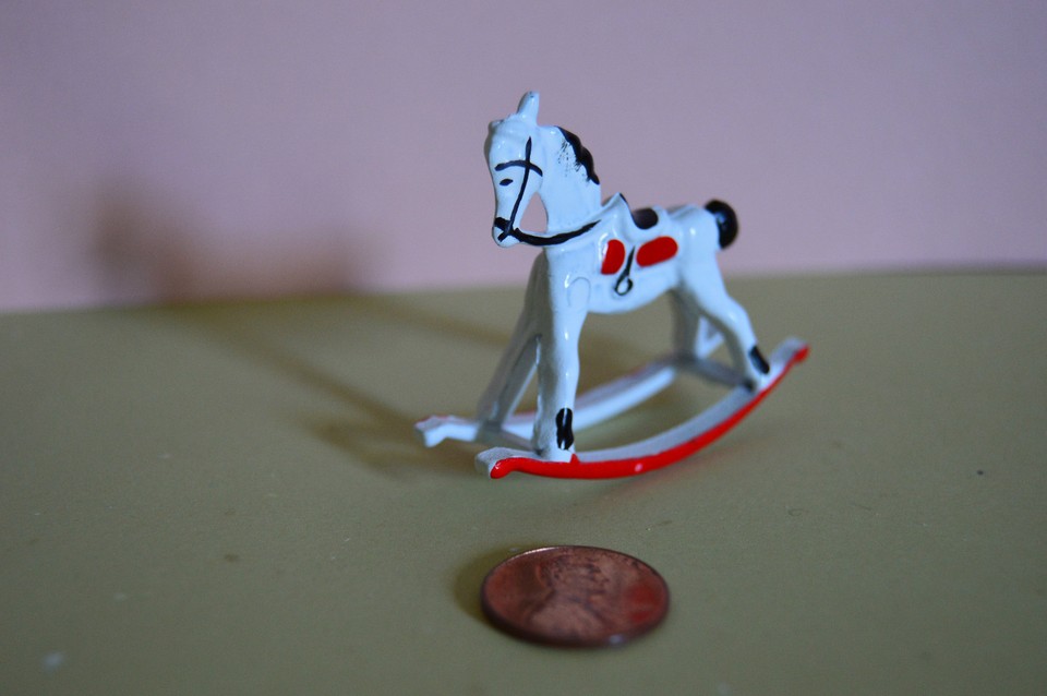 Miniature Rocking Horse, Metal in 1:12 doll scale | eBay