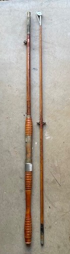 Vintage Montague Stone Harbor 2 Piece Bamboo Fishing Rod 75" Deep Sea ...