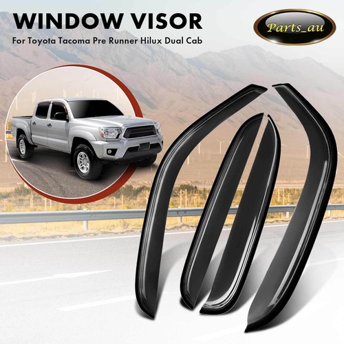 4x Weather Shield Weathershield Window Visor for Toyota Hilux 1997-2004 ...