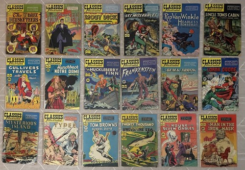 Classics Illustrated Reprint Gilberton Line Drawn Cover Comic Book Lot of 18 | eBay