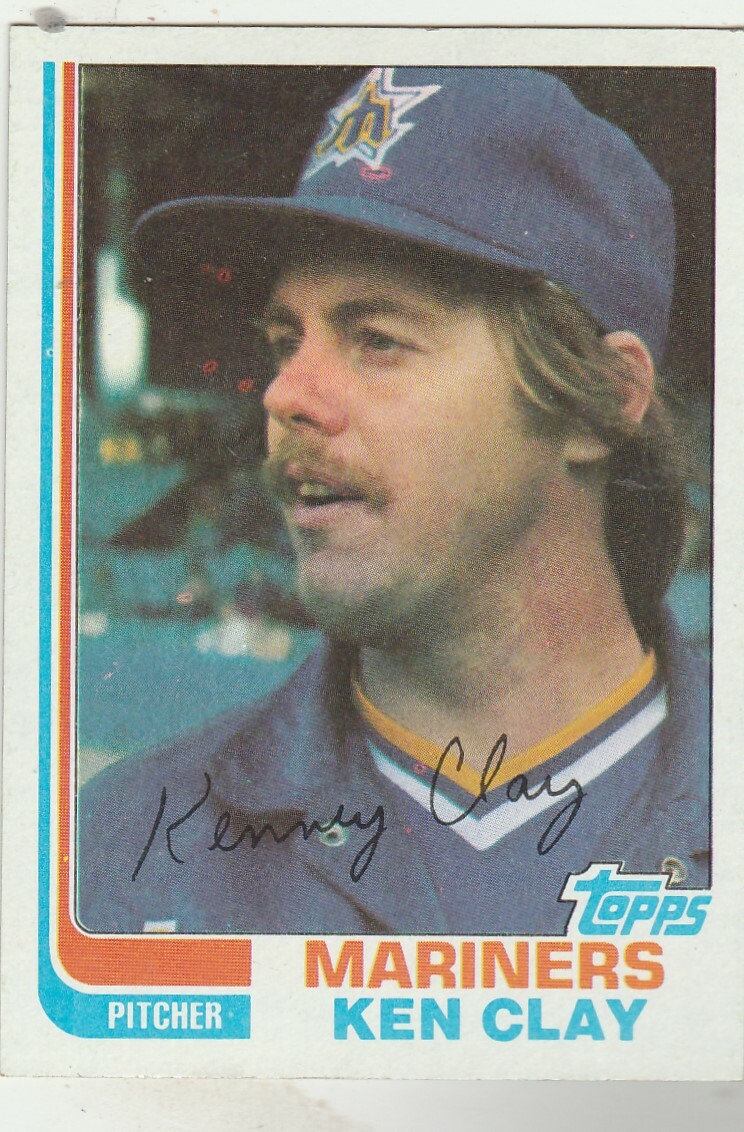 FREE SHIPPING-MINT-1982 (MARINERS) Topps #649 Ken Clay (FACSIMILE ...