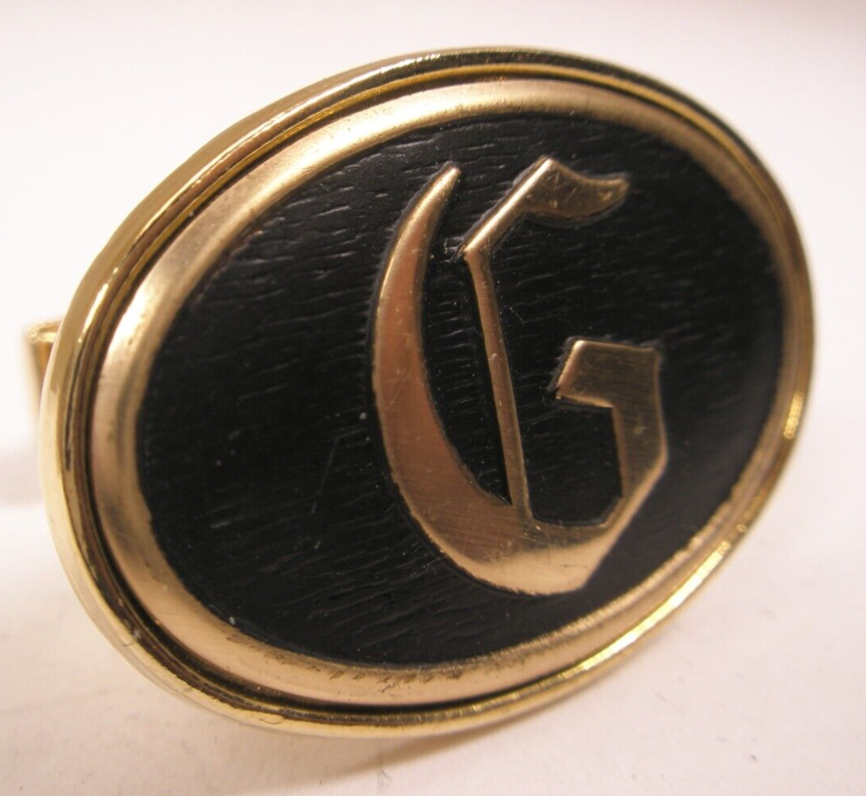 G Monogram Initials Letter SINGLE Vintage Cuff Link replace lost/broken ...