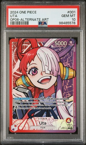 Uta Leader Alt Art OP06-001 Wings of the Captain NM English - PSA 10 ...