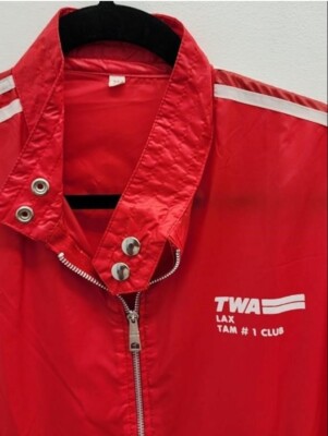 Vintage TWA Ground Crew Club LAX Trans World Airlines Jacket FREE ...