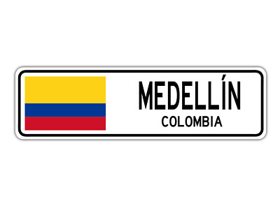 Medellín Colombia Street Sign Colombian Gift Flag City Home Decor ...