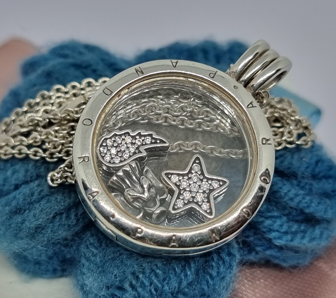 Genuine Pandora Medium Floating Locket Necklace 60cm… - Gem