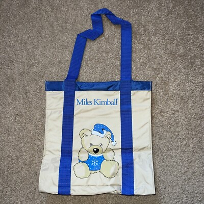 New Vintage Diaper Bag Miles Kimball Teddy Bear Snowflake 12 X 12 | eBay
