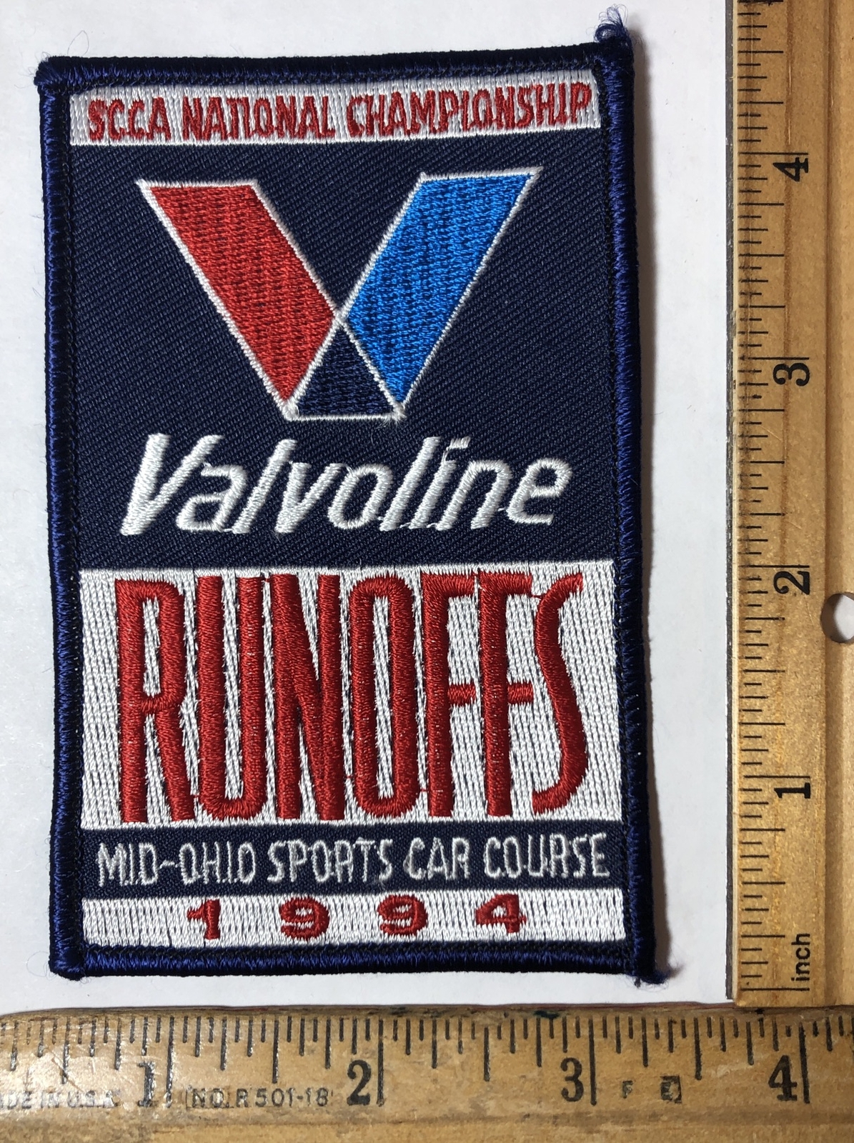 Vintage 1994 SCCA Mid Ohio Course Patch Sports Car Racing Valvoline ...