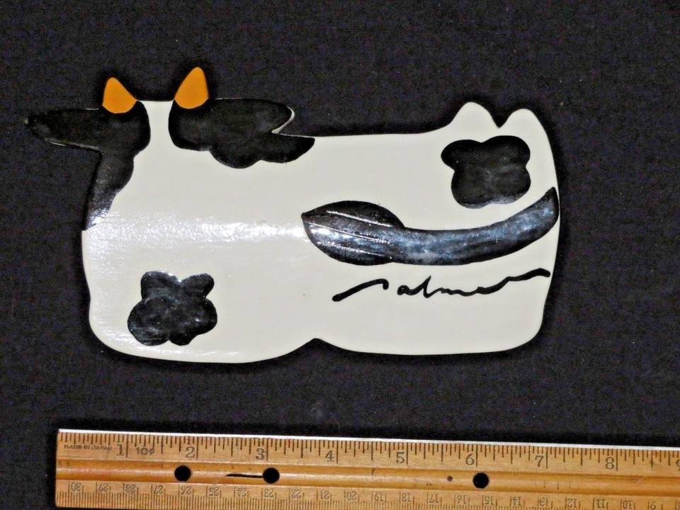 Black & White Cow - Art Deco Spoon Rest - Ceramic | eBay