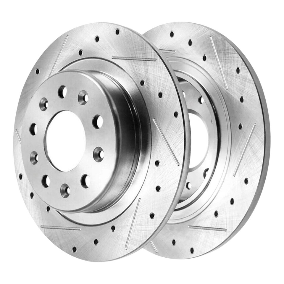 Front Rear Drilled Brake Rotors Kit for Equinox Terrain LaCrosse Regal ...