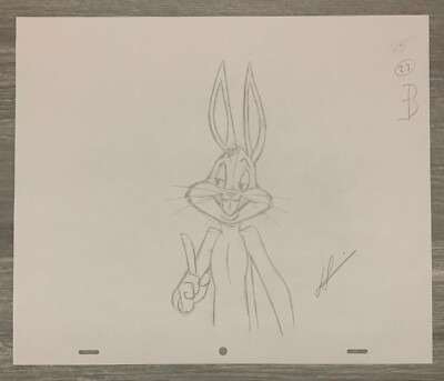 2000's BUGS BUNNY by Len Simon 12.5x10.5" Animation Pencil Drawing ...