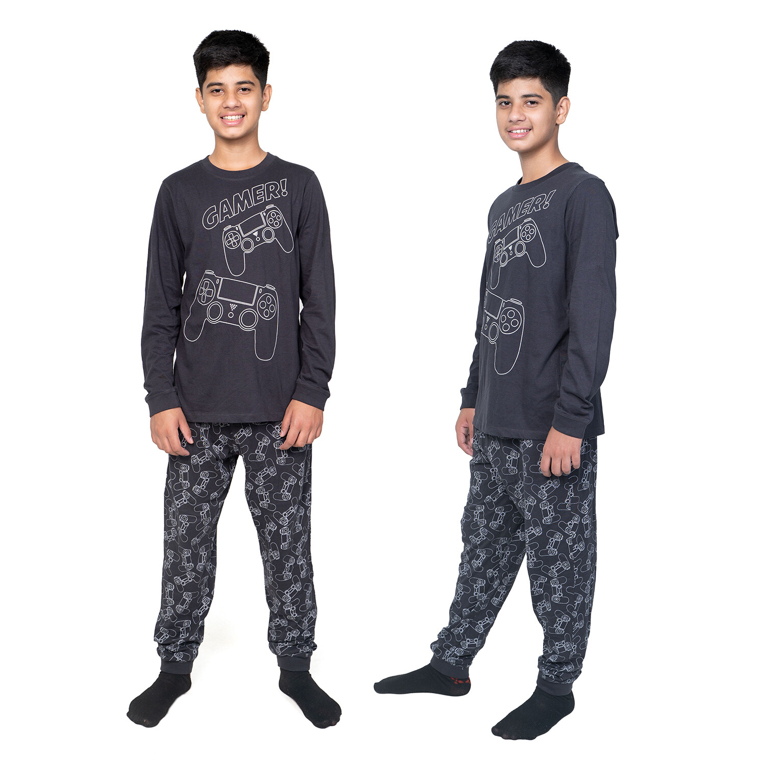 Kids Unisex Boys Girls Long Camo Cotton Gamer Gaming Pyjamas PJ Sets 5 ...