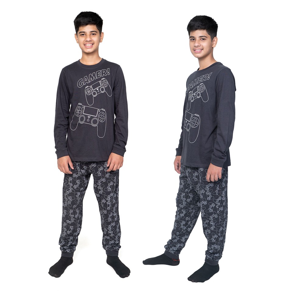 Kids Unisex Boys Girls Long Camo Cotton Gamer Gaming Pyjamas PJ Sets 5 ...