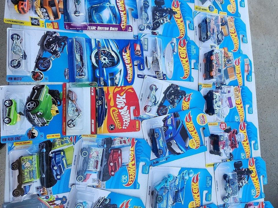 Lot of 47 Hot Wheels On Cards Unopened, Mix Of Years, Models L@@K! | eBay
