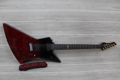 Chapman V1 Ghost Fret Explorer in Black and Blood Fade SEYMOUR DUNCAN ...
