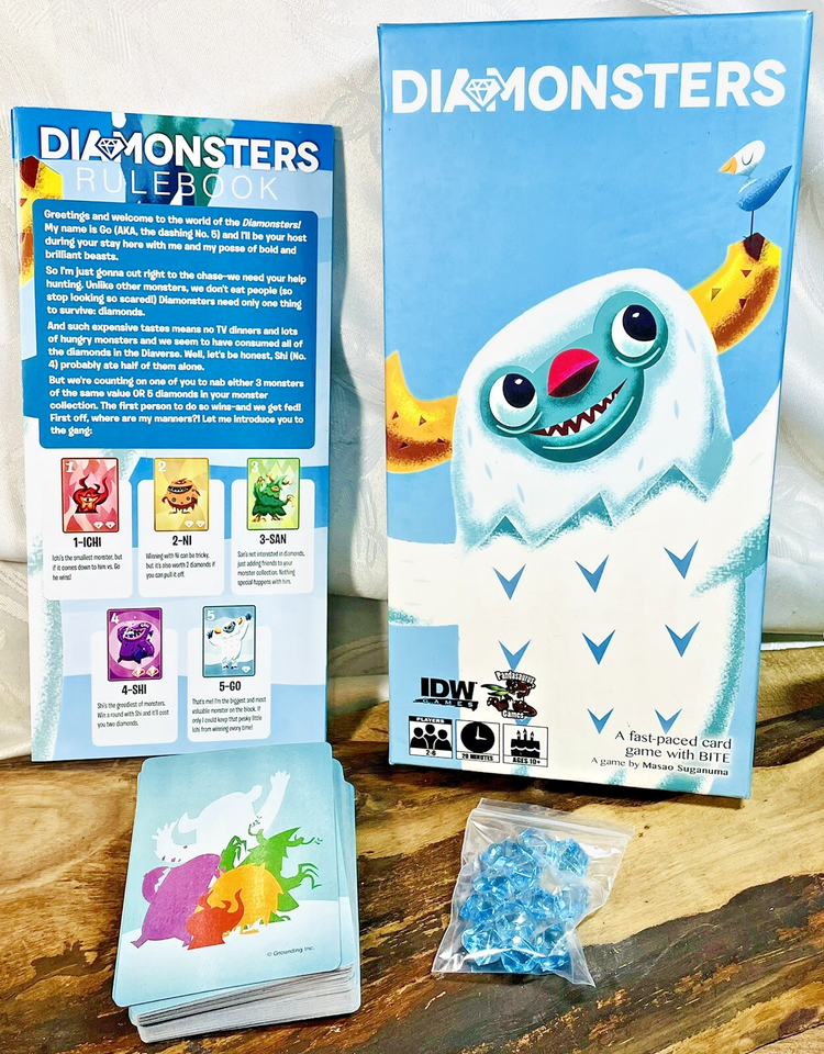 Diamonsters Fast Paced Card Game ~ IDW Games ~ 100% Complete ~ EUC Ages ...