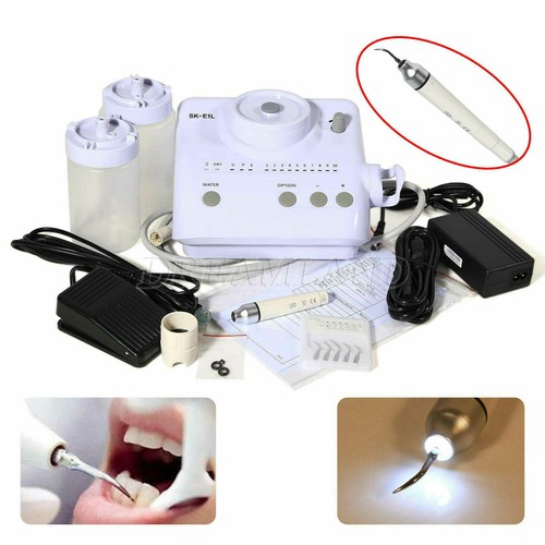 Dental Scaling Perio Endo Ultrasonic Scaler w/ LED Handpiece 2 Bottles ...