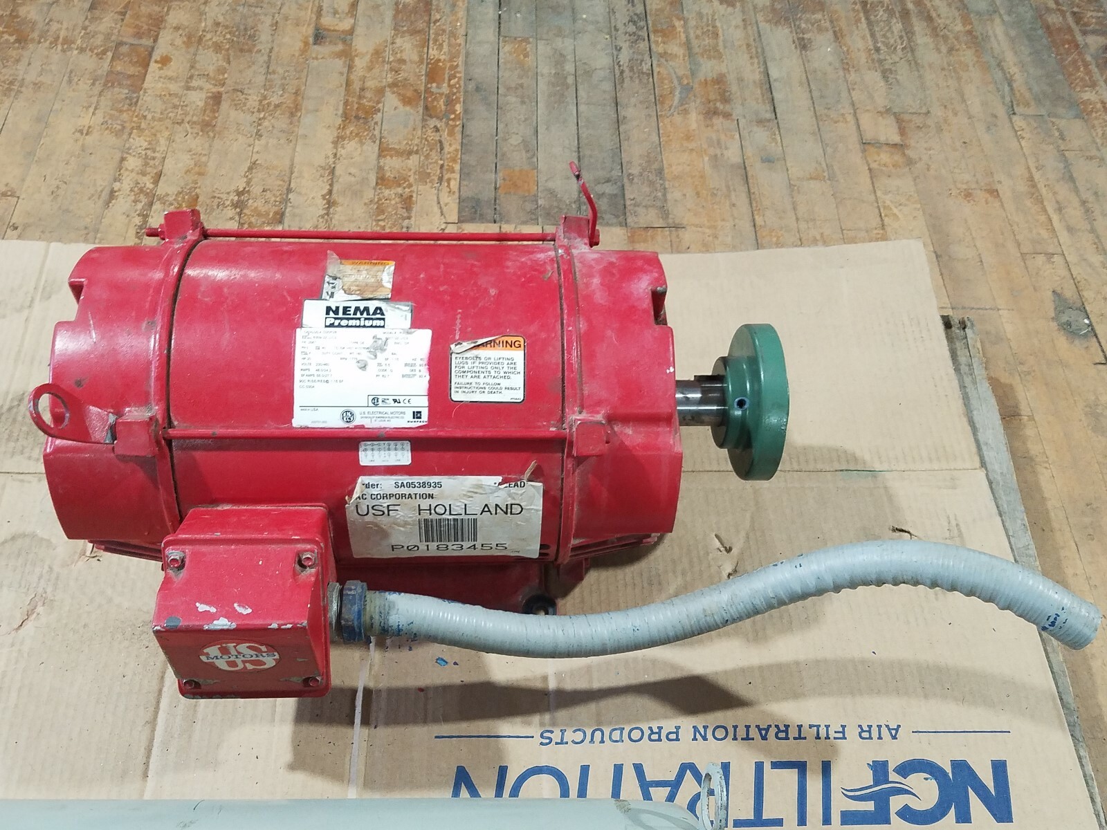 US Electrical D20P2B Motor R352 Frame 256T 230/460 Volt 1775RPM 20HP 3 ...