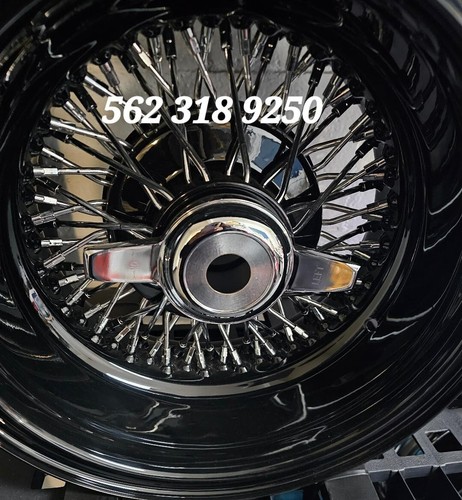 4 - 13x7 Zenith style wire wheels Rev 72 Spokes Cross Lace All Chrome ...