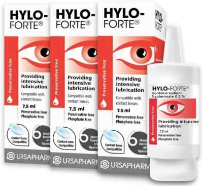 Hylo-Forte Intensive Lubricating Eye Drops X Pack of 3. Exp. May 2027 ...