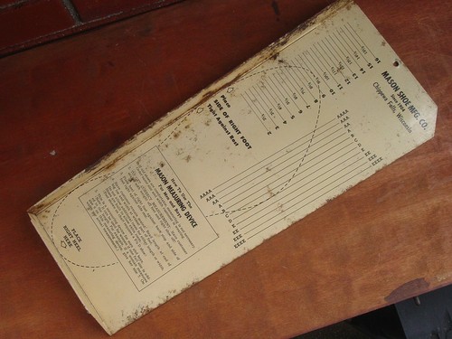 Vintage! MASON SHOE MFG CO Chippewa Falls, Wisconsin FOOT MEASURING ...