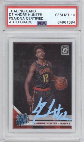 DE’ANDRE HUNTER 2019-20 DONRUSS OPTIC ROOKIE SIGNED IP AUTO PSA/DNA 10 ...