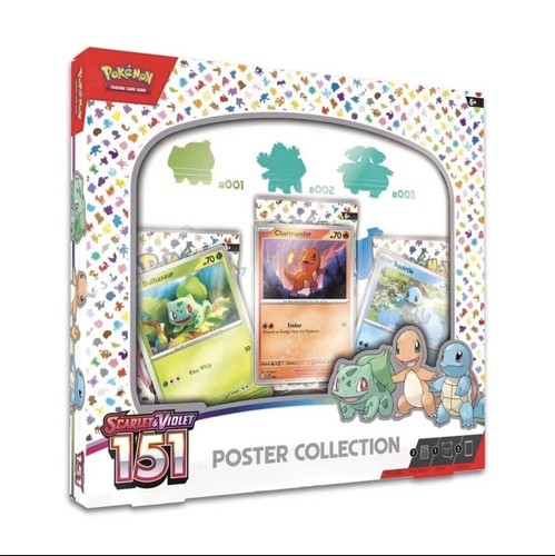Pokemon - 151 Poster Collection Box Sealed Case Fresh 3 Packs - Scarlet ...