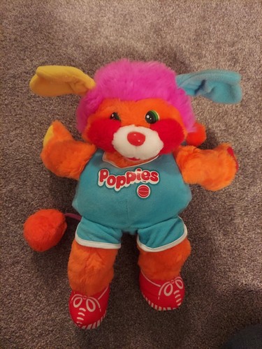 Vintage Mattel Sports Popples DUNKER Basketball Popple 1986 Orange ...