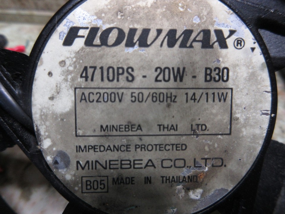 MINEBEA FLOWMAX FAN UNIT 4710PS-20W-B30 AC200V 50/60HZ 14/11W EACH 1 | eBay