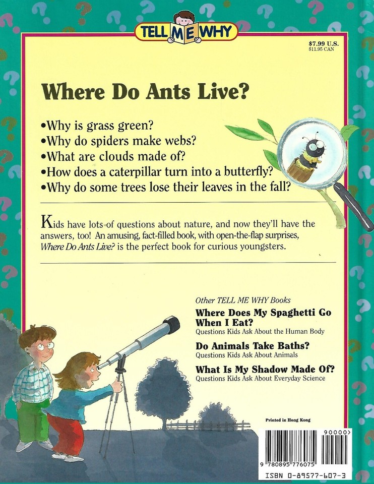 Where Do Ants Live? : Questions Kids Ask about Backyard Nature | eBay